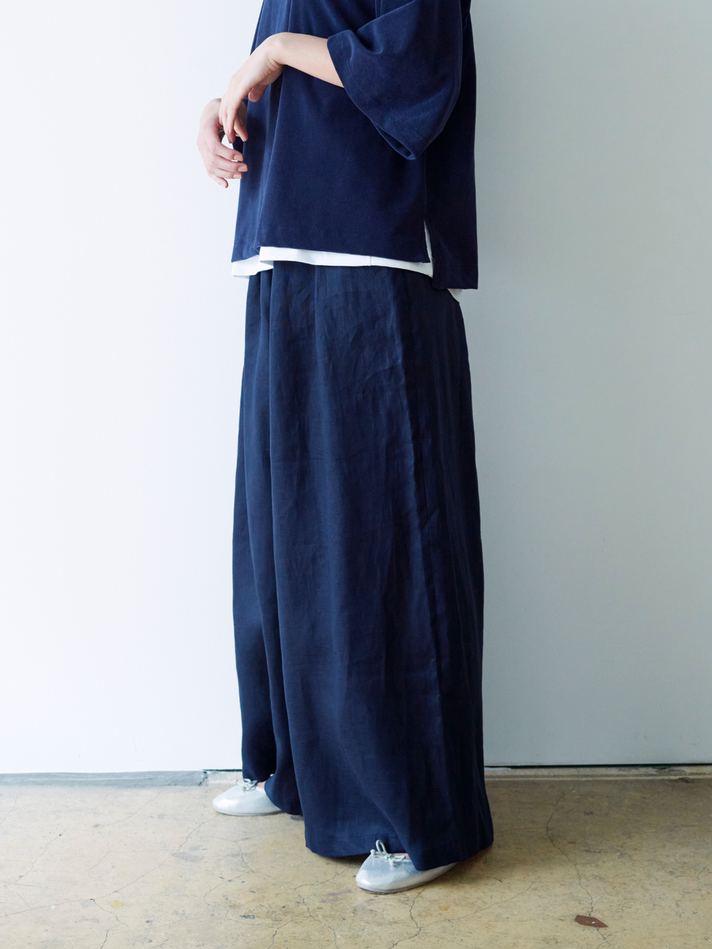 lelill レリル リネンワイドパンツ LINEN WIDE PANTS